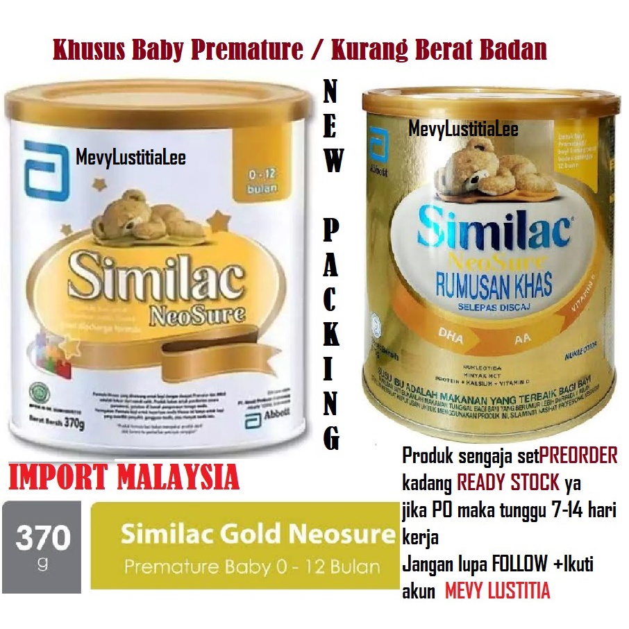 Jual MALAYSIA Susu Similac GOLD Neosure Neo Sure Rumusan Khas Selepas ...