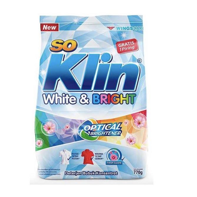 Jual So Klin Powder Detergent White Bright 770 gr | Shopee Indonesia