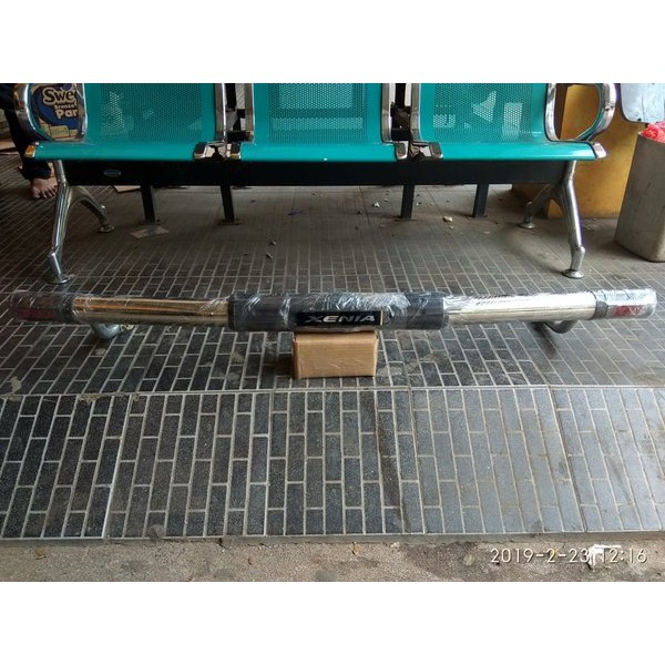 Jual PB/PGS- DAIHATSU XENIA PENGAMAN BELAKANG STAINLESS TULISAN XENIA ...