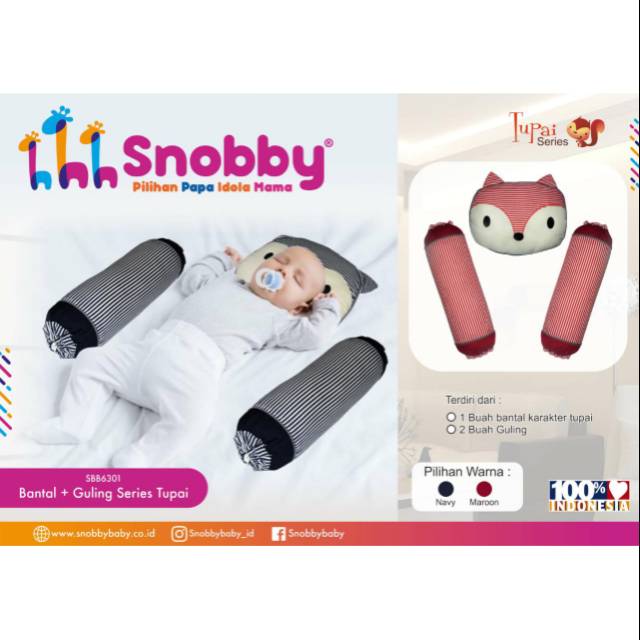 Jual Bantal + guling set bayi series Tupai Snobby | Shopee Indonesia