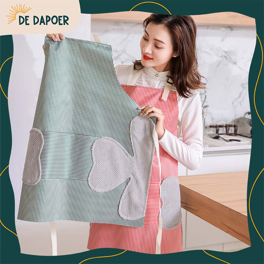 Jual Apron Masak Celemek Dapur Waterproof Anti Minyak Lap Tangan Tebal ...