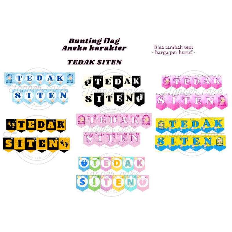Jual harga per huruf Banner tedak siten bisa tambah nama | Shopee Indonesia