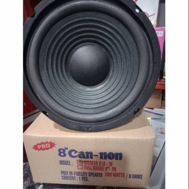 Jual Speaker Cannon Spiker woofer Pro 818w 8 inch 200Watt | Shopee ...