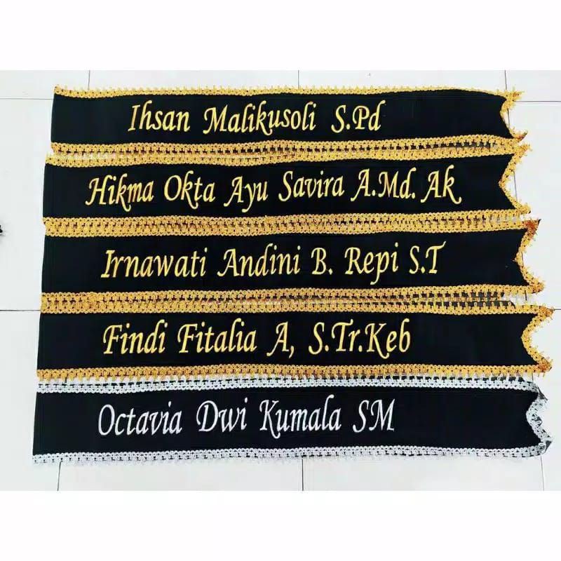 Jual Selempang Wisuda Bludru Renda Bordir MURAH (Selempang Wisuda Renda ...
