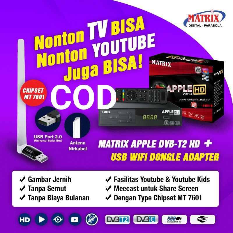 Jual set top box Tv digital MATRIX APPLE HD | Shopee Indonesia