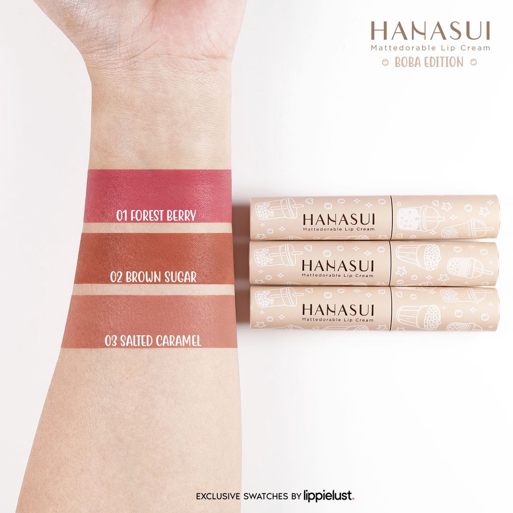 Jual HANASUI MATTEDORABLE LIP CREAM - Boba Edition No. 01 - 06 | Shopee ...