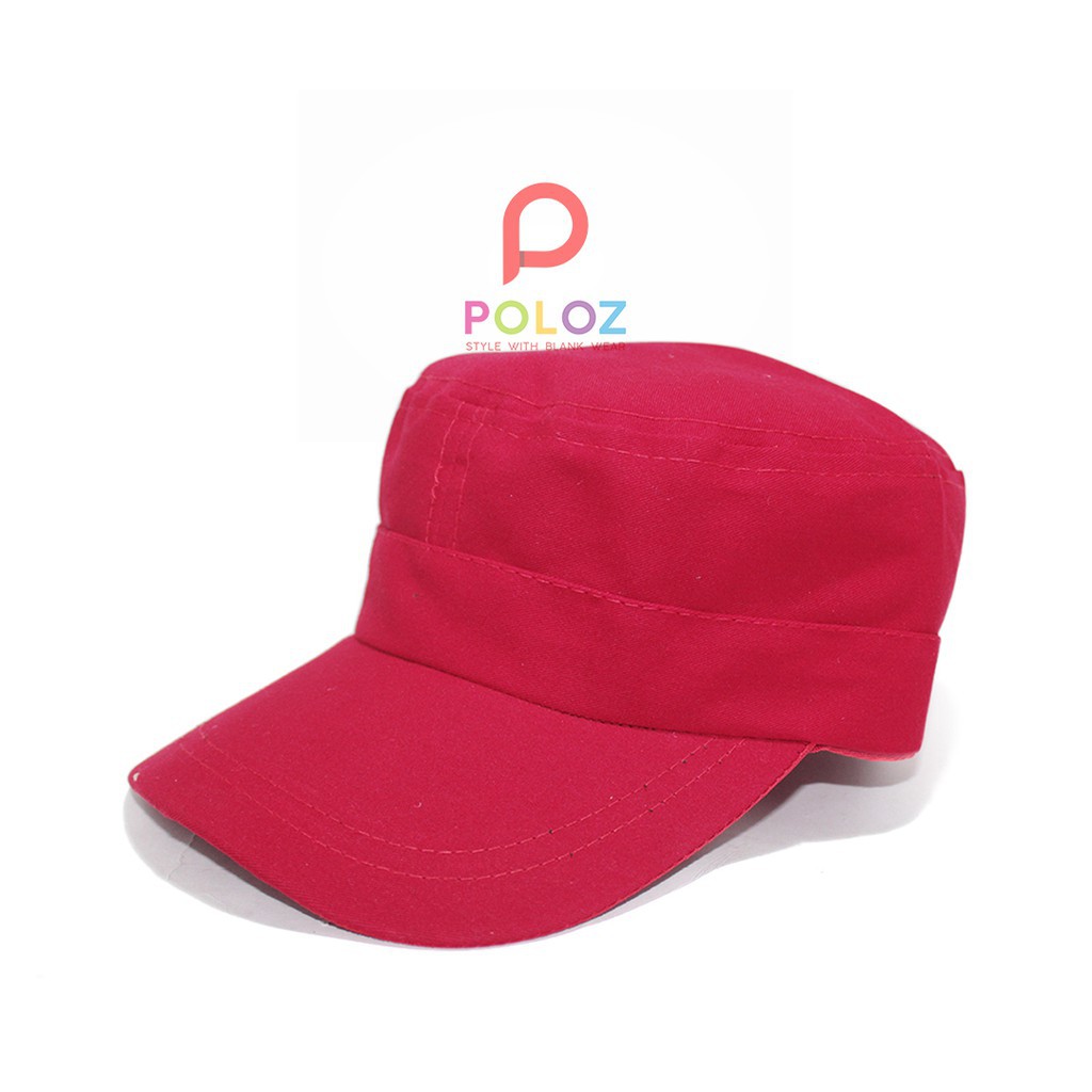 Jual COD topi komando warna merah bahan twill | Shopee Indonesia