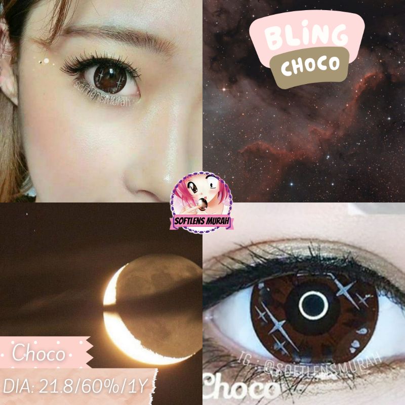 Jual Bling choco 21.8mm big eyes dolly effect barbie coklat gelap ...