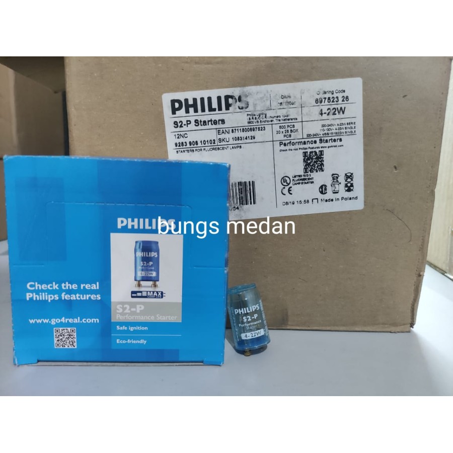 Jual STARTER S2 PHILIPS S-2 S2P S2-P TL TL-D TLD 4-22W S-2P | Shopee ...