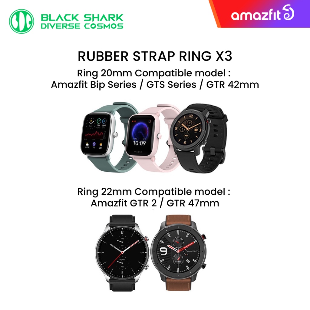 Jual Watch Rubber Strap Ring X3 For AMAZFIT GTR 2 / GTS Series / BIP U ...