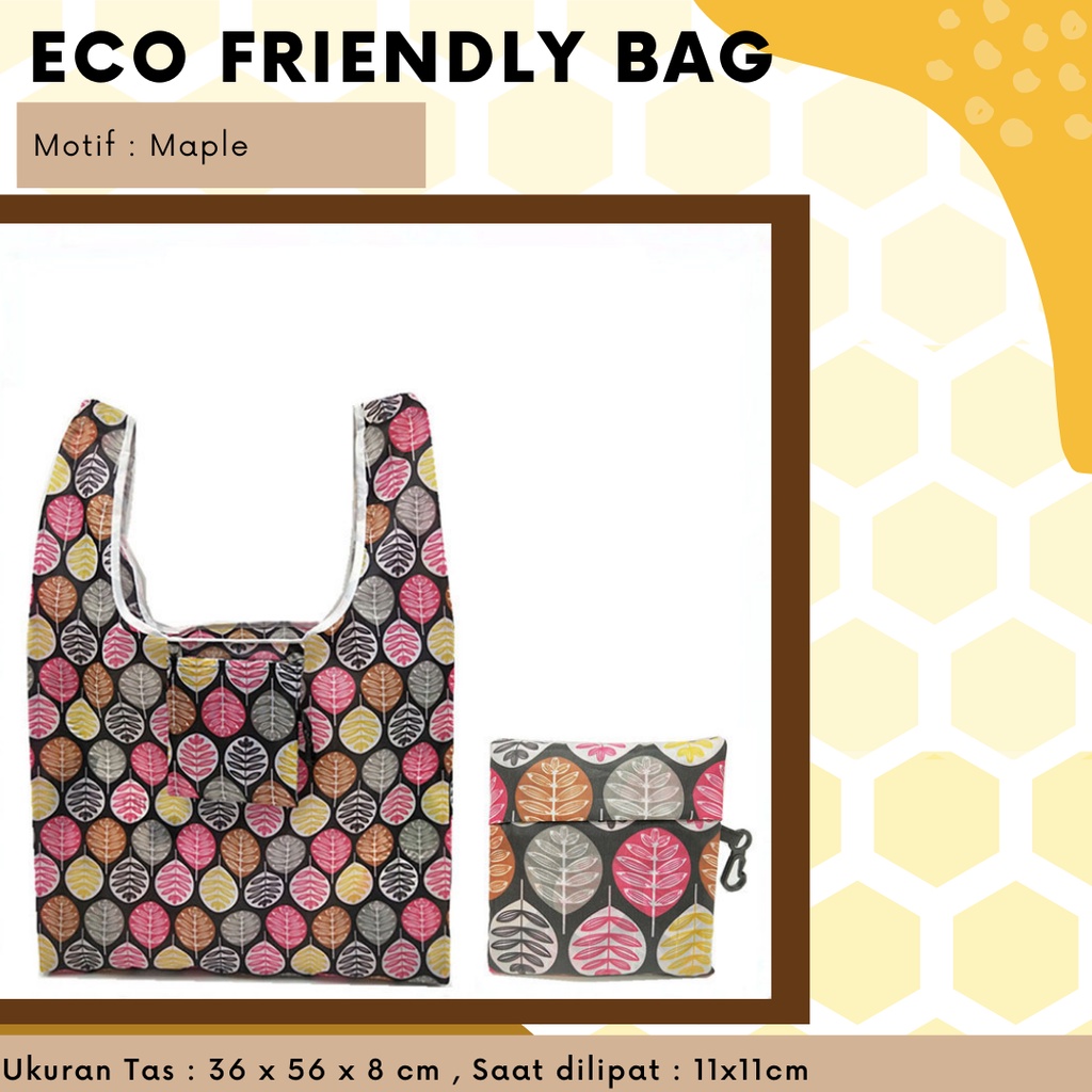 Jual Tas Belanja Lipat / Eco Friendly Bag / Ecobag / go green / Serbaguna Motif | Shopee Indonesia