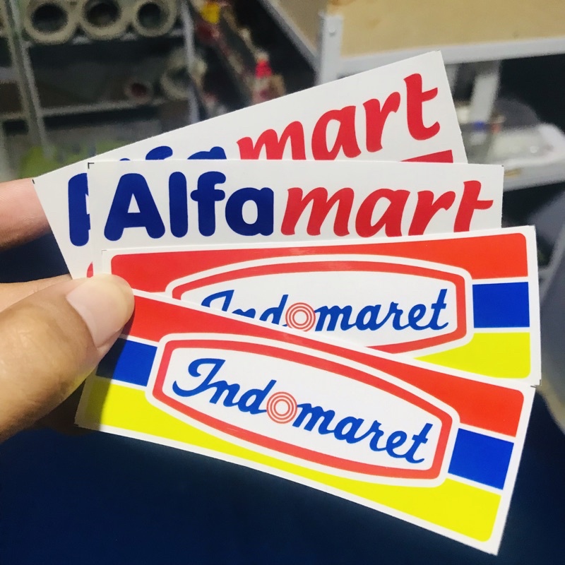 Jual Sticker Indomaret Alfamart Bijian Anti Air | Shopee Indonesia