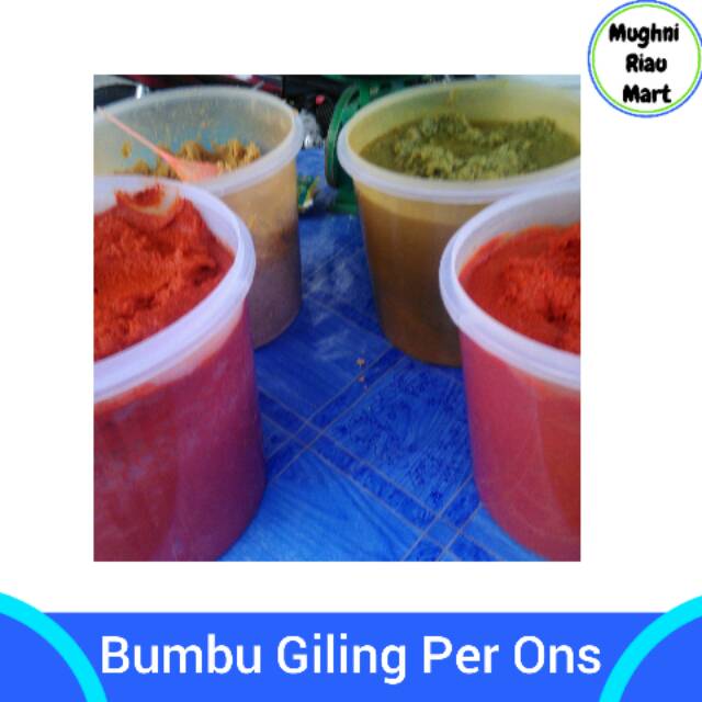 Jual Bumbu Giling Dapur Per Ons - Cabe/ Bawang/ Jahe/ Lengkuas/ Kunyit ...