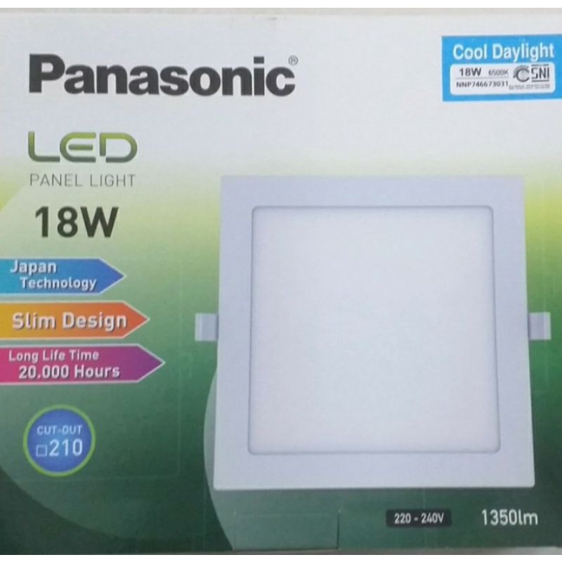 Jual Panasonic Lampu Panel Plafon LED Kotak 18 Watt | Shopee Indonesia