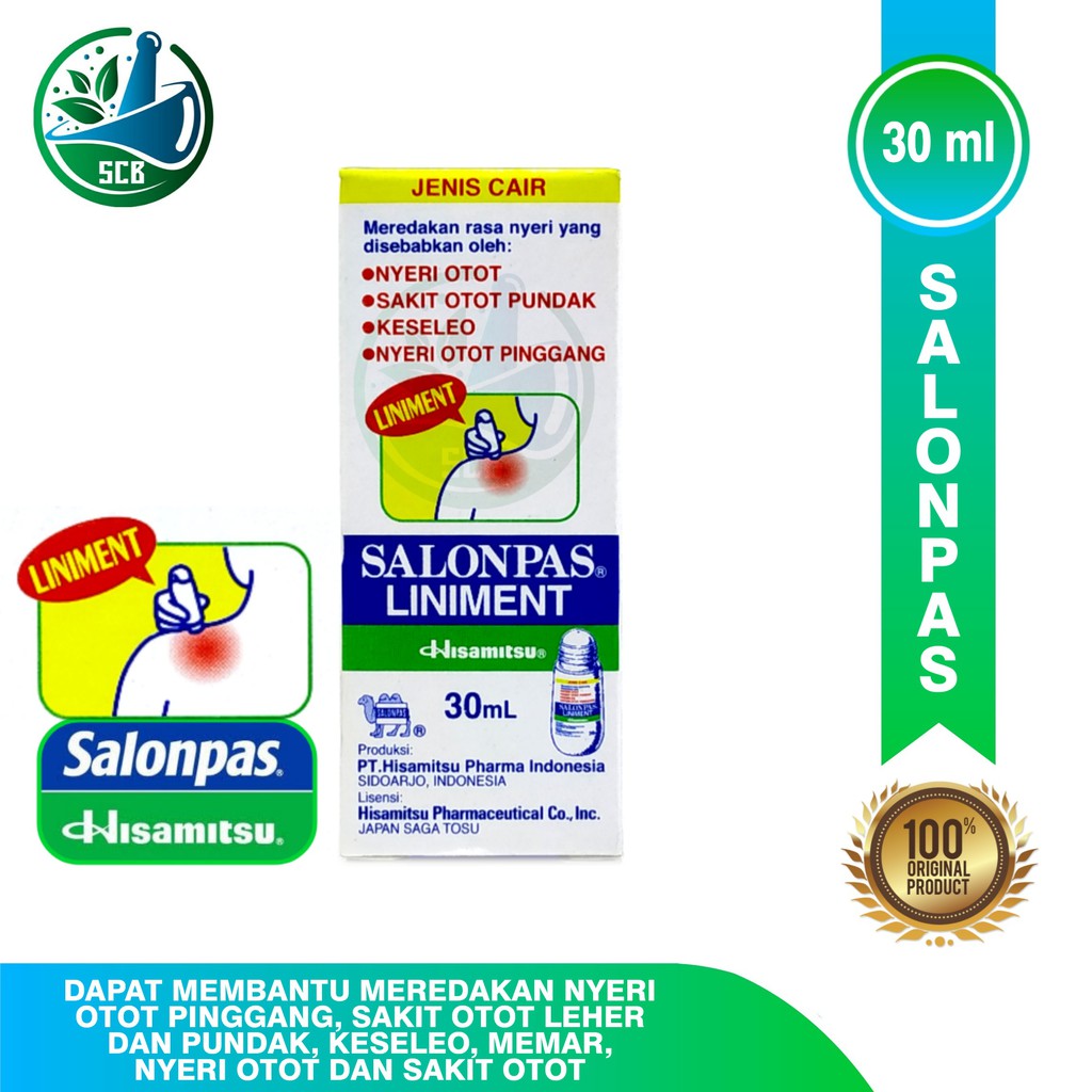 Jual Salonpas Liniment 30 ml / Salonpas Cair 30ml - Untuk Keseleo,Nyeri ...