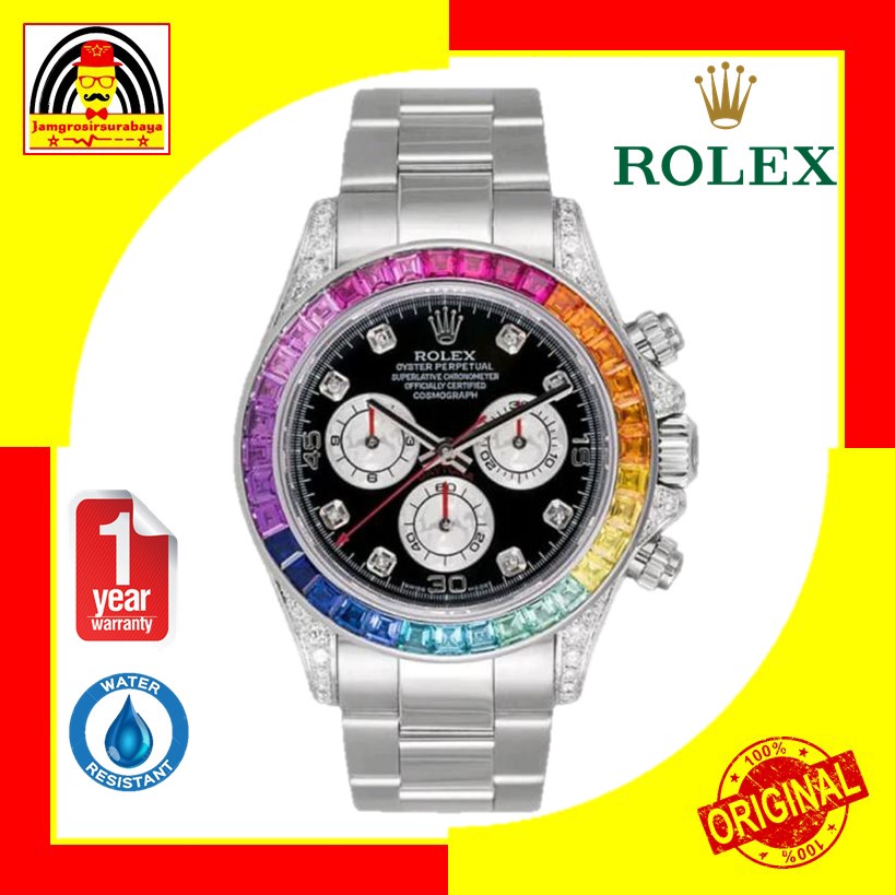 Jual Jam Tangan Rolex Daytona 116599 Rainbow Replica / Mirror 1:1 Bergaransi 2 Tahun + Box ...