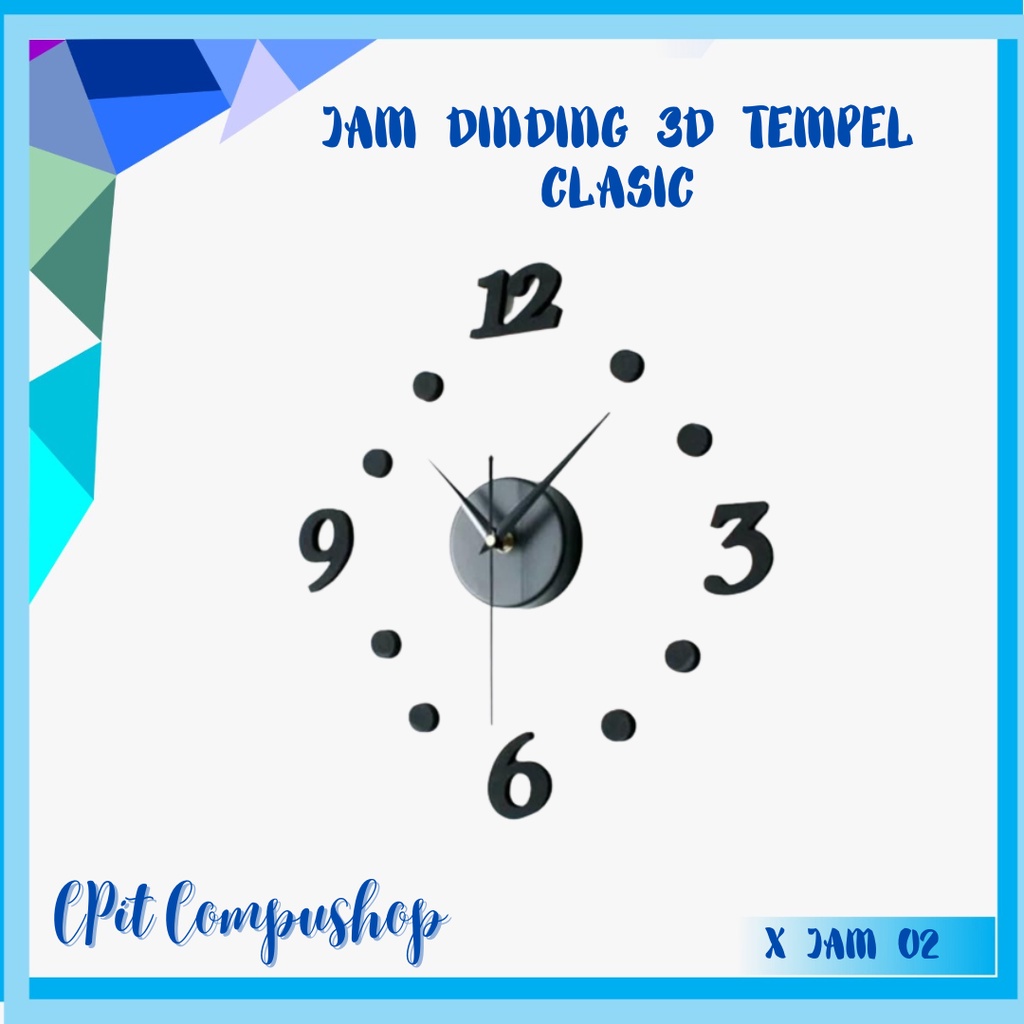 Jual Jam dinding tempel besar DIY analog 3D giant modern clock | Shopee ...