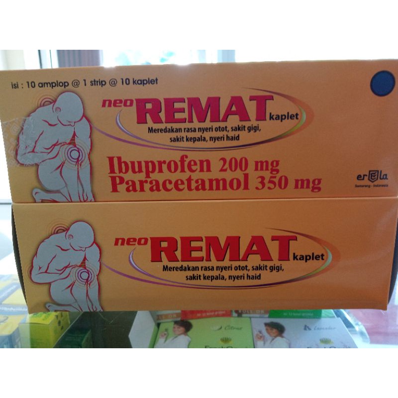 Jual Neo Remat kaplet ibuprofen 200mg, paracetamol 350g | Shopee Indonesia