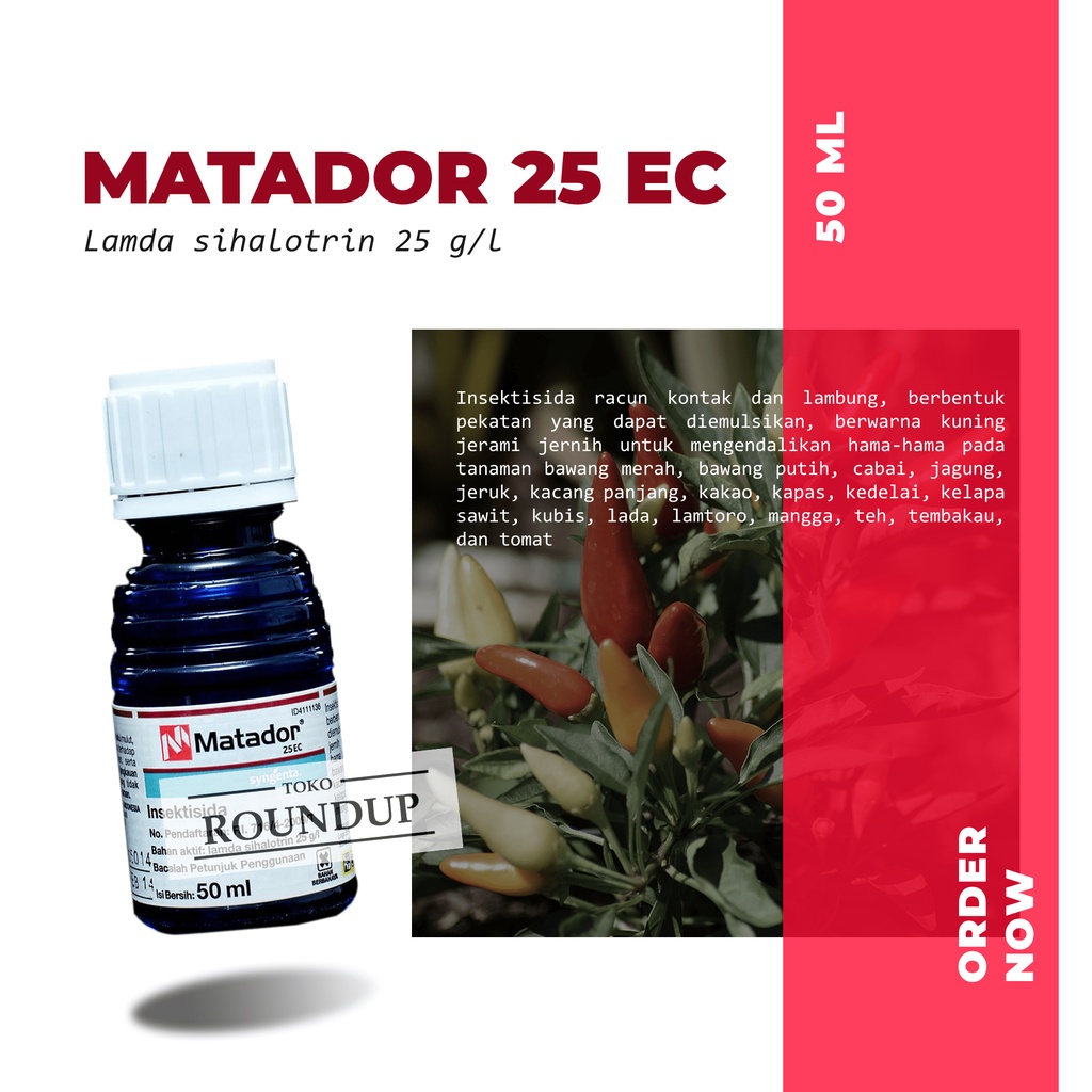 Jual Matador 25 EC 50 ml | Insektisida Pembasmi Hama Tanaman | Shopee Indonesia