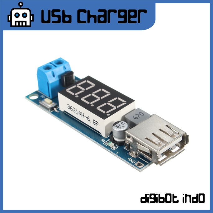 Jual Charger USB HP dari Aki - Step Down 12V to 5V 2A with Display ...