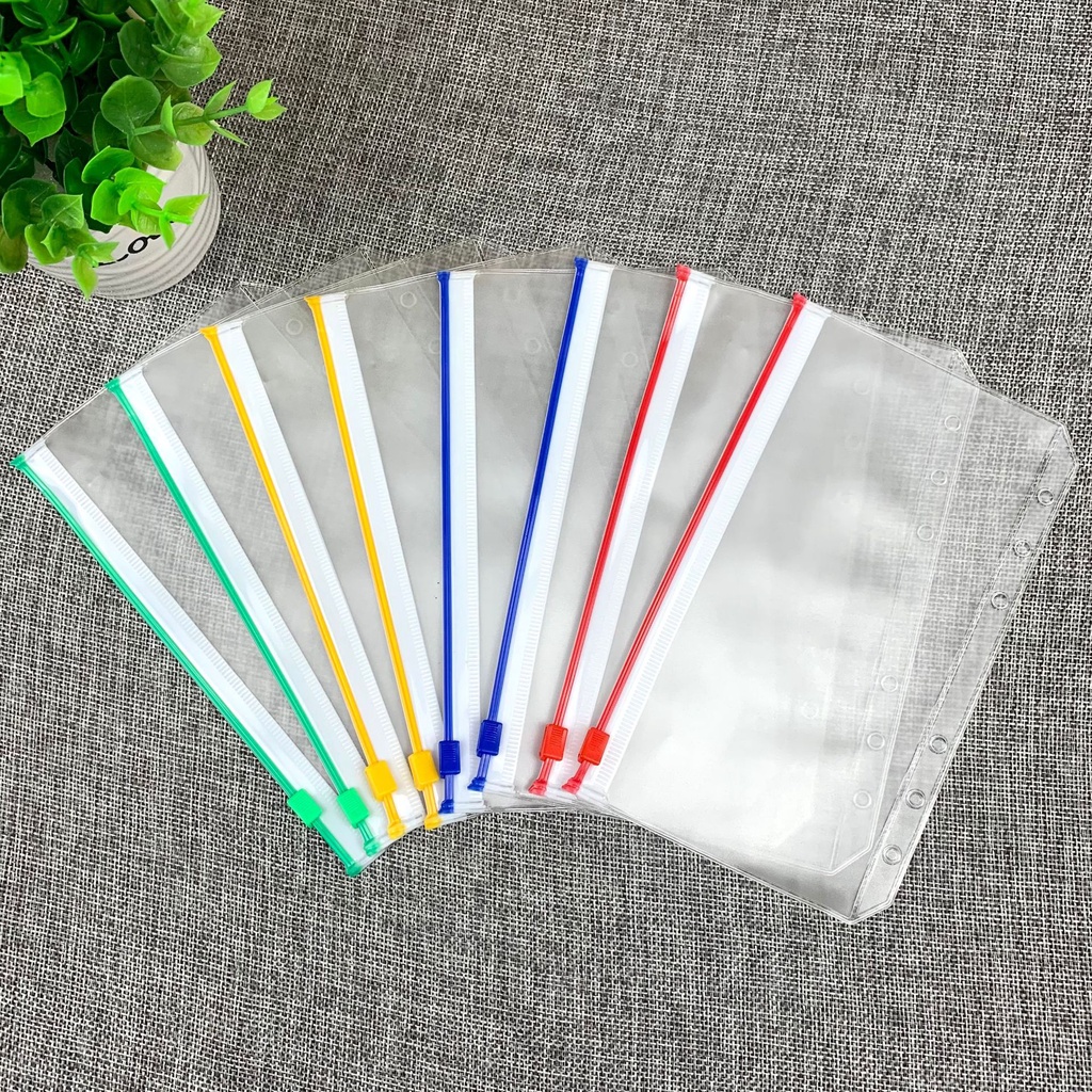 Jual ZIPLOCK ZIPPER BAG BINDER 6 Ring ADA LIST WARNA A6 | Shopee Indonesia