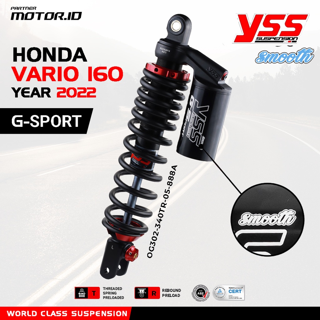 Jual SHOCK BELAKANG YSS G-SPORT SMOOTH HONDA VARIO 160 340 MM | Shopee ...