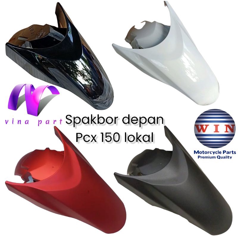 Jual spakbor depan front fender pcx 150 new lokal k97 hitam putih hitam ...