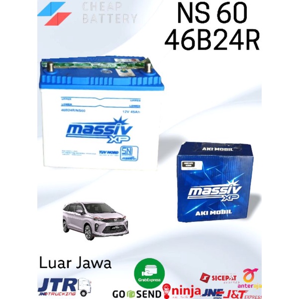 Jual aki mobil avanza, /xenia merek massiv xp type ns60 46b24r 12volt - 45ah | Shopee Indonesia