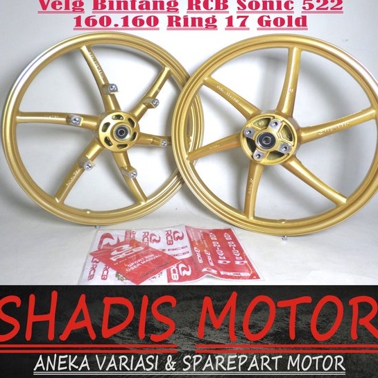 Jual Velg Bintang Motor Merk RCB Tipe 522 Ukuran 160/160 Ring 17 Motor ...