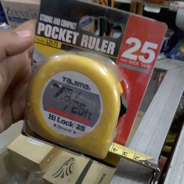 Jual METERAN TAJIMA 7.5M/25ft 25 mm meteran ukuran garisan pengaris ...
