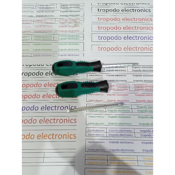 Jual Obeng Bolak Balik Gagang karet (-) (+) Wipro OBB-4 | Shopee Indonesia