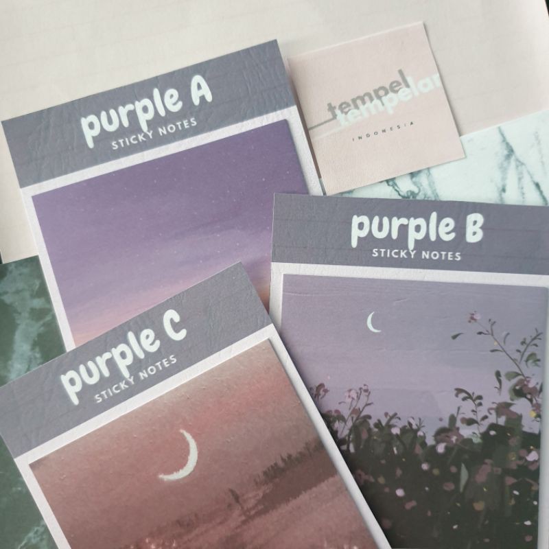 Jual Purple Sticky Notes Aesthetic Cute (Kertas Memo Lucu Murah ...