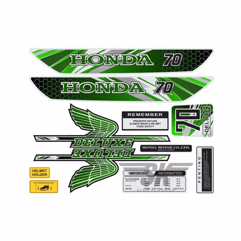 Jual sticker striping honda c70 model racing premium | Shopee Indonesia