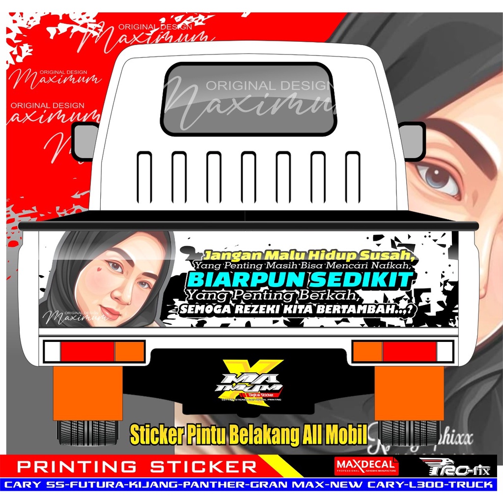Jual Sticker Pintu Belakang Pick Up All Type / Grandmax / L300 / Carry ...