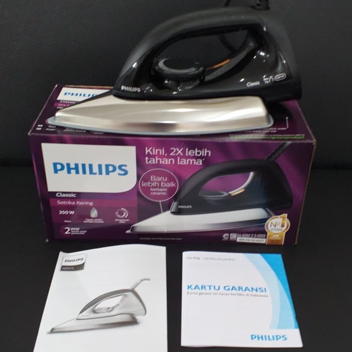 Jual Setrika Seterika Philips Ceramic HD1173/Setrika Classic Garansi ...