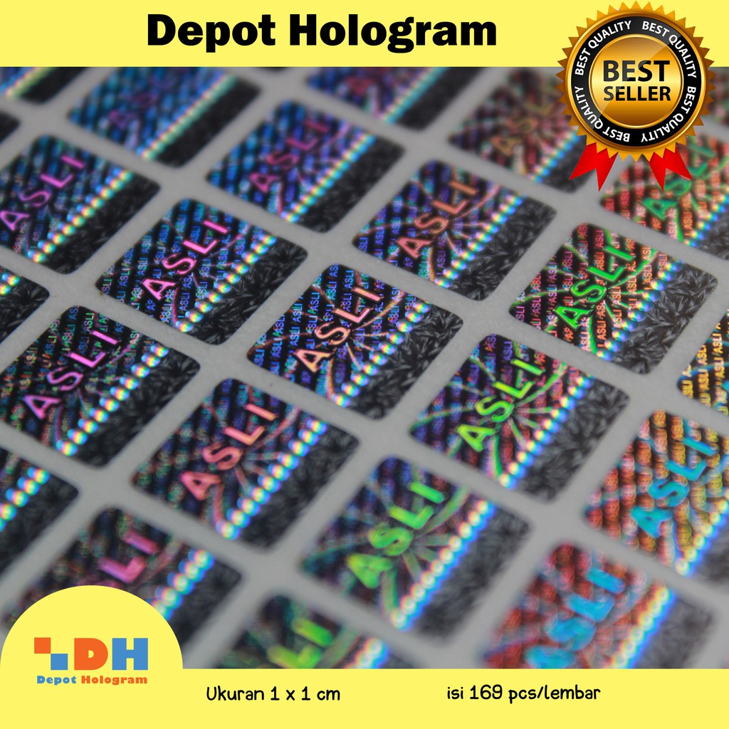 Jual Stiker hologram asli uk. 1 x 1 cm - segel rusak sarang tawon ...