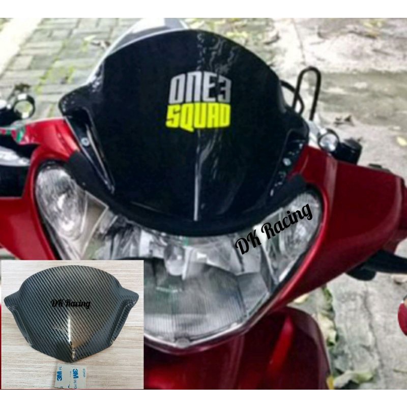 Jual Visor Mio Sporty Mio Smile Carbon Model New Windshield Mio Sporty ...