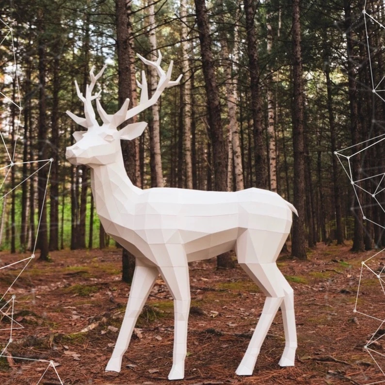 Jual BIG SIZE 1500mm Stand Papercraft Deer Rusa Premium 3D Unik Hiasan ...