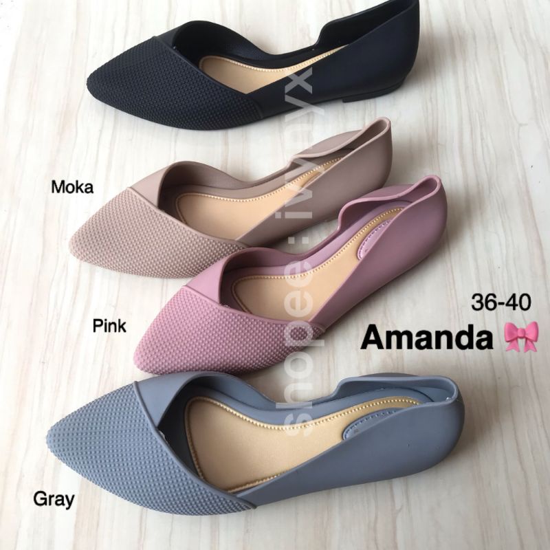 Jual Amanda Sepatu Flat Wanita Jelly Shoes PORTADY PAX | Shopee Indonesia