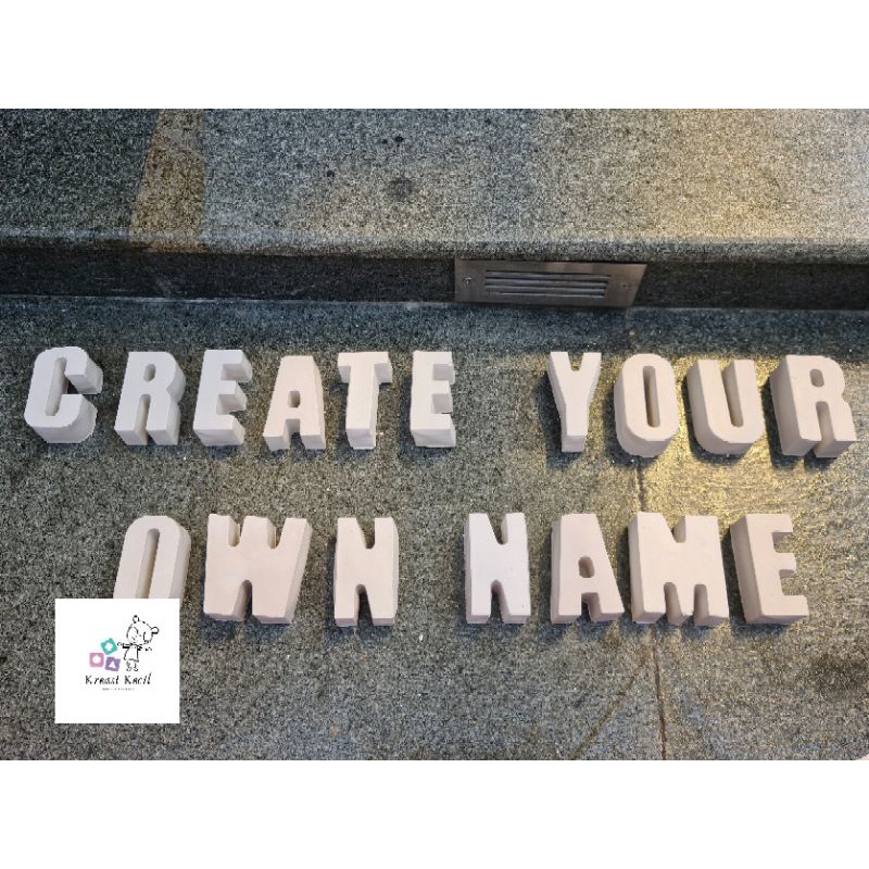 Jual DIY painted plaster letters | Mewarnai gyps huruf| Huruf Satuan ...