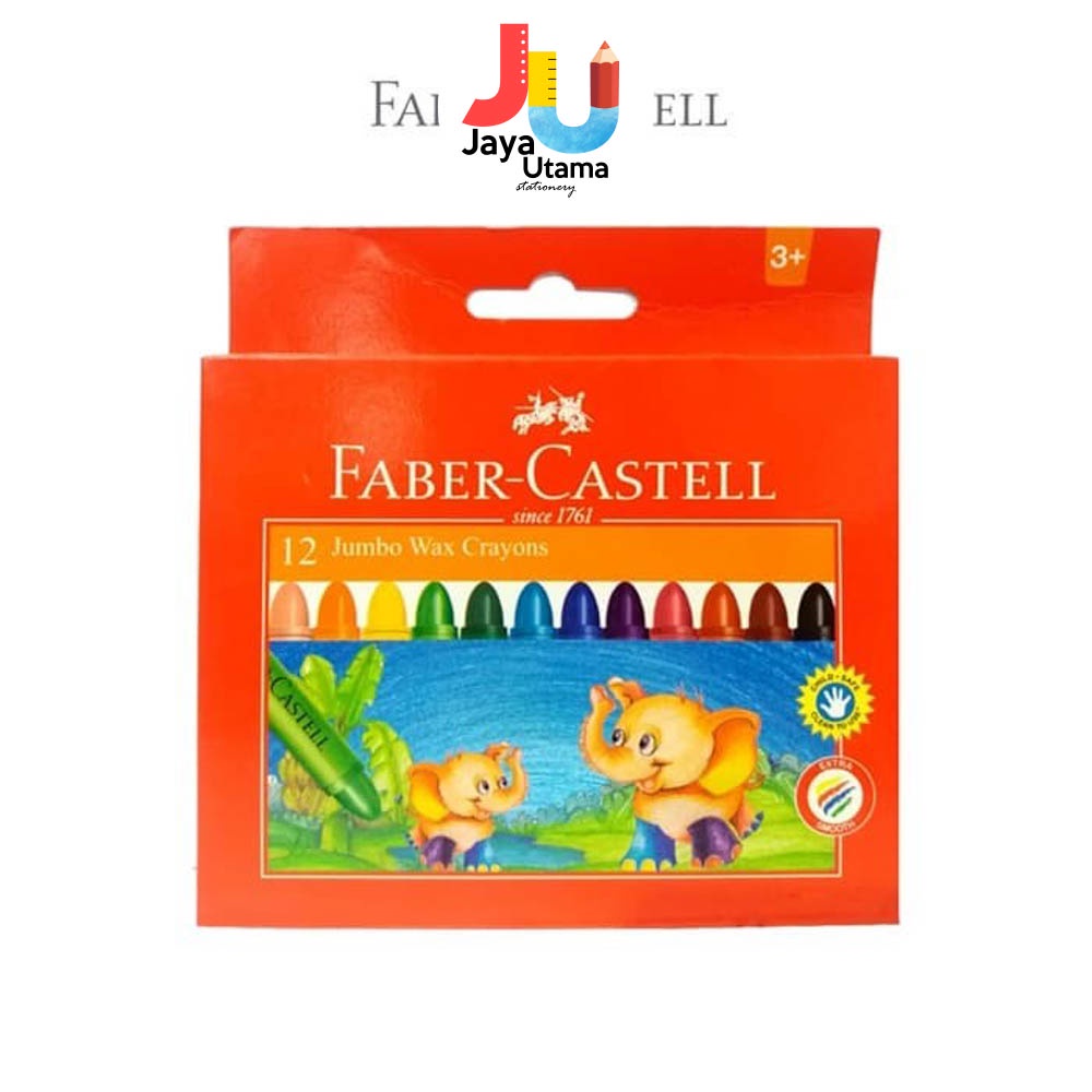 Jual Faber Castell Wax Crayons Jumbo 12 Warna | Shopee Indonesia