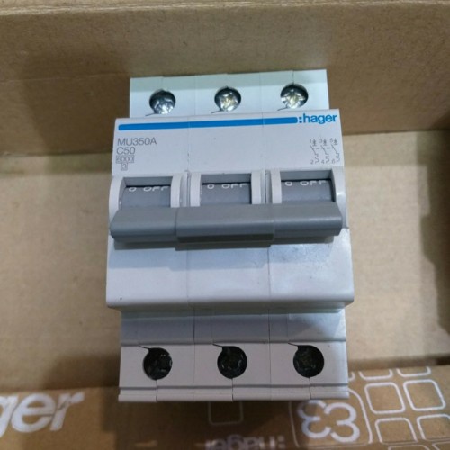 Jual Promo Mcb Hager 3P 50A, 63A 4,5kA 3 phase - 50A | Shopee Indonesia