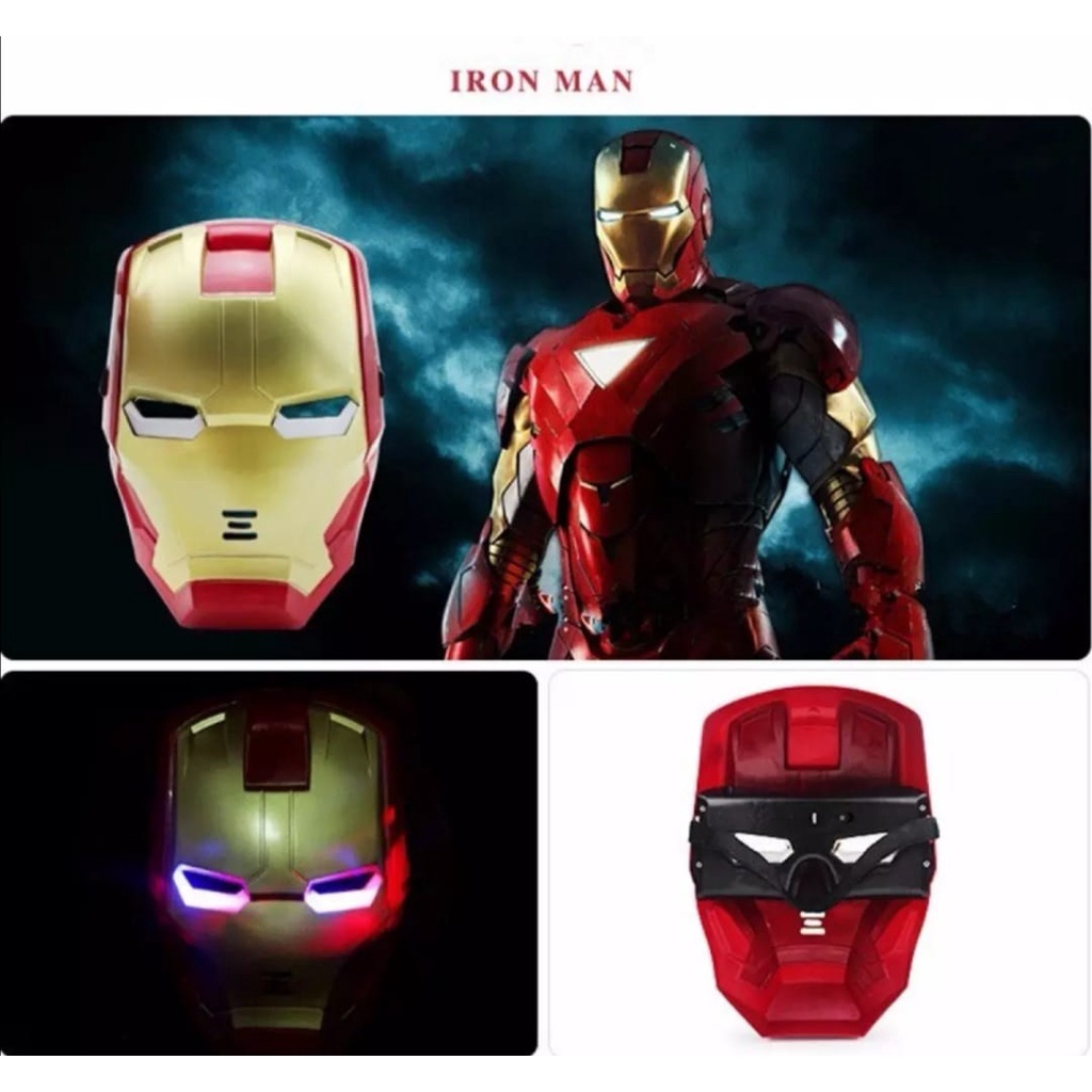 Jual Mainan Topeng Ironman Led / Topeng Iron Man | Shopee Indonesia