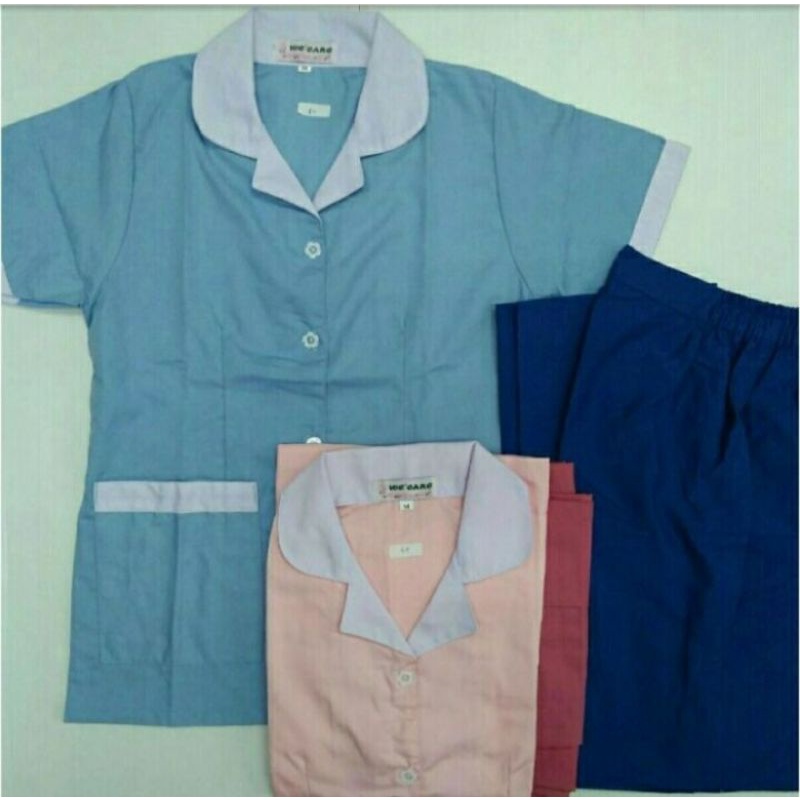 Jual Baju Seragam Baby Sitter/Baju Seragam Suster Kerah Bulat/Baju ...