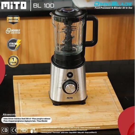 Jual Mito Food Processor Dan Blender Bl 100 / Bl100 Omni Blade | Shopee Indonesia