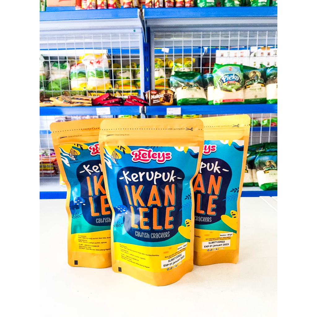 Jual Kerupuk Ikan Lele (Beleys) 50 gr | Shopee Indonesia