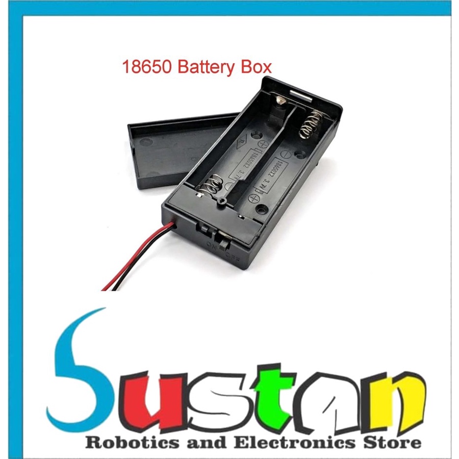 Jual CASE 2X 18650 BATRAI PLUS KOTAK BOX BATERAI SAKLAR ON OFF PLUS ...