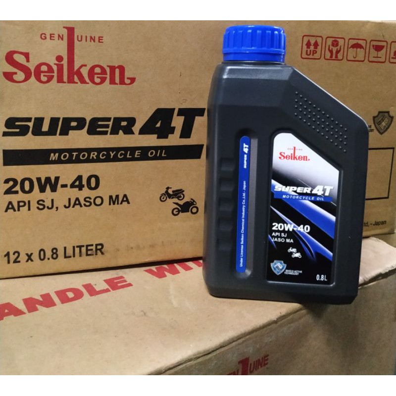 Jual Oli mesin super 4T sae 20-40 isi 0,8 LT merk seiken | Shopee Indonesia