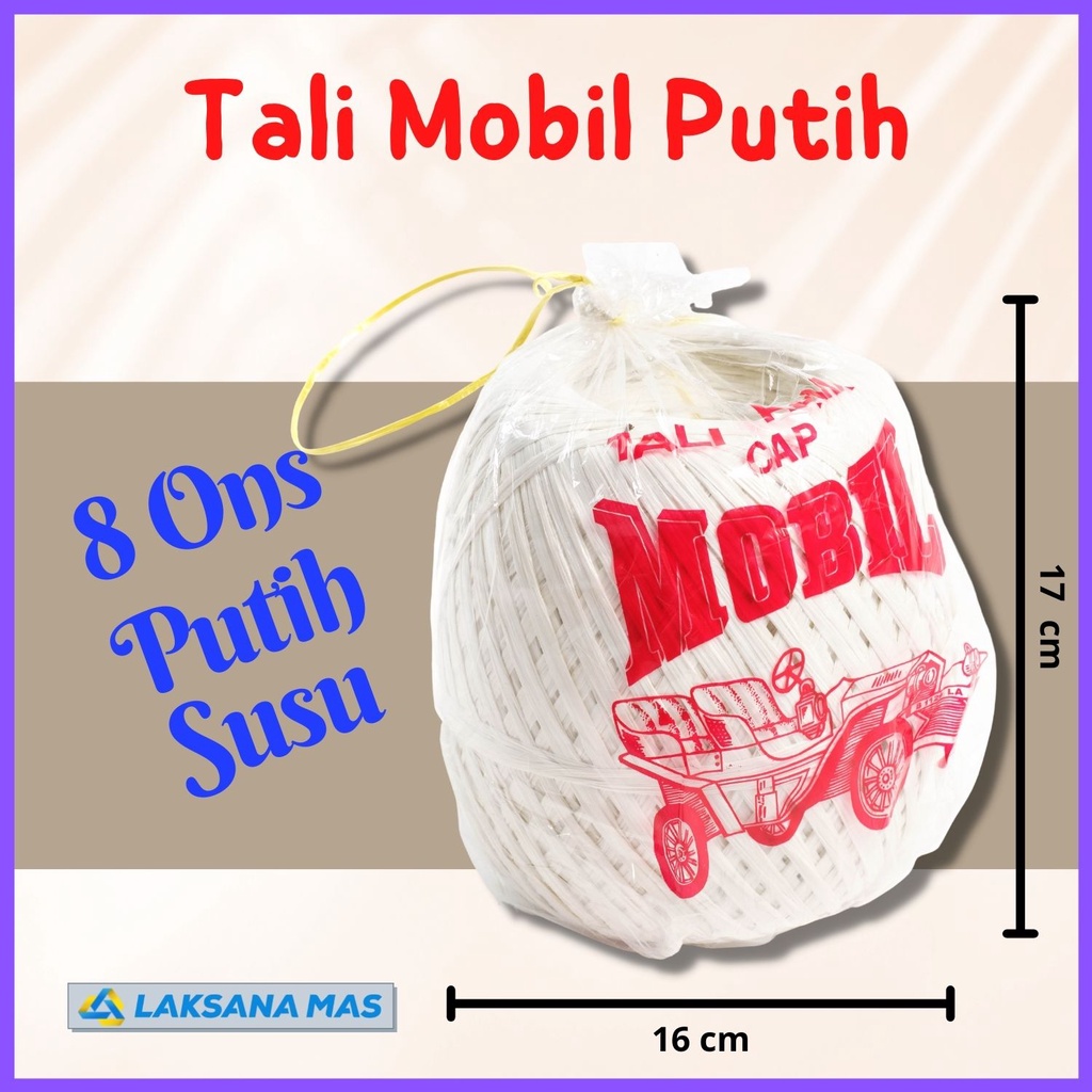 Jual Tali Rafia Plastik Laksanamas Merek Mobil Warna Putih di Jakarta ...