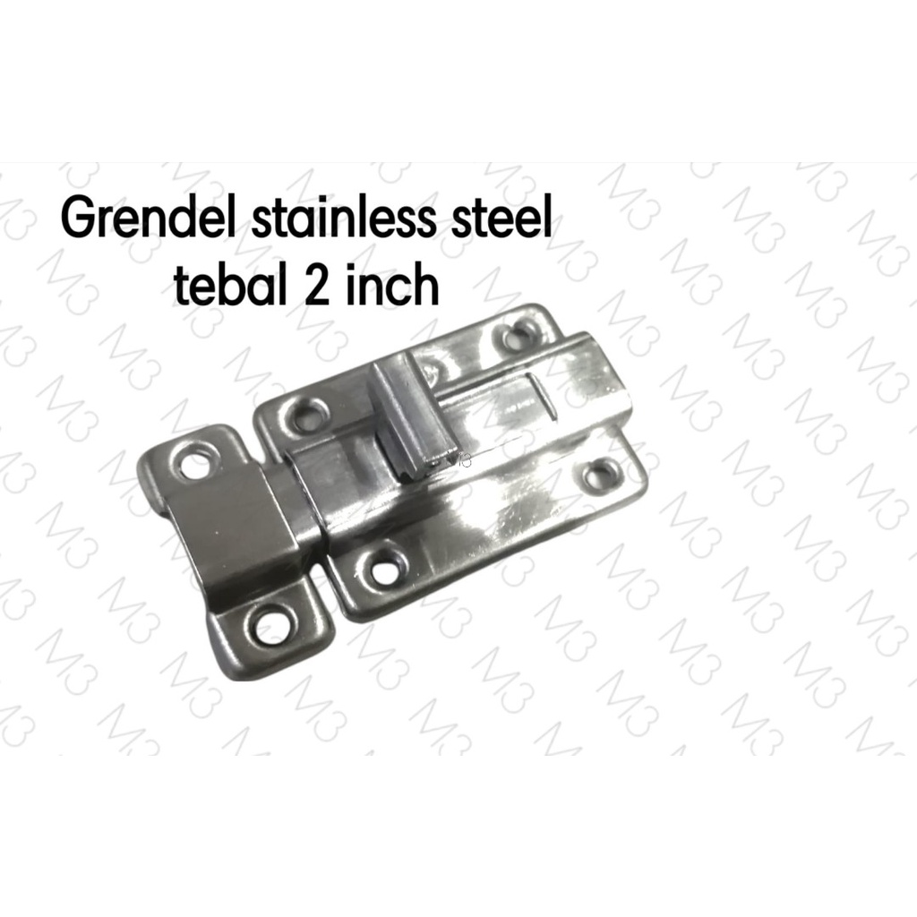 Jual GRENDEL STAINLESS STEEL / GRENDEL PINTU / GRENDEL JENDELA 2 INCH 3 ...
